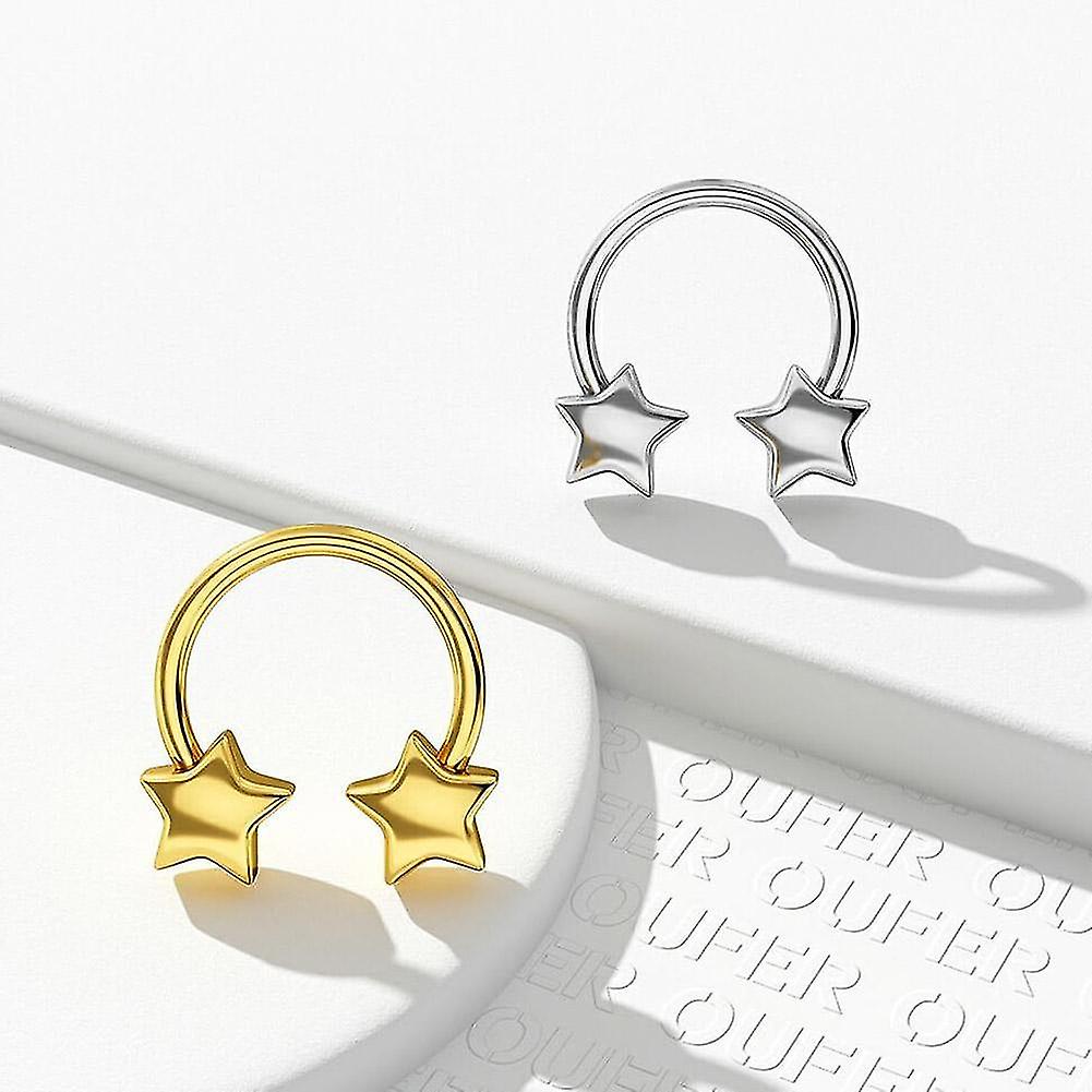 Stainless Steel Rings For Septum, Nose, Heart, Star, Stud, Earring ...