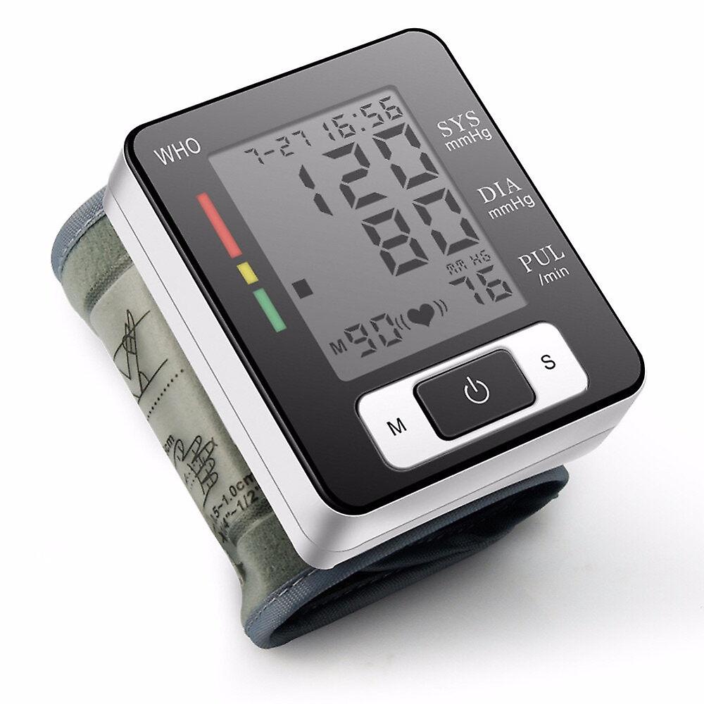 Home Automatic Wrist Blood Pressure Monitor With Voice, Digital Display ...