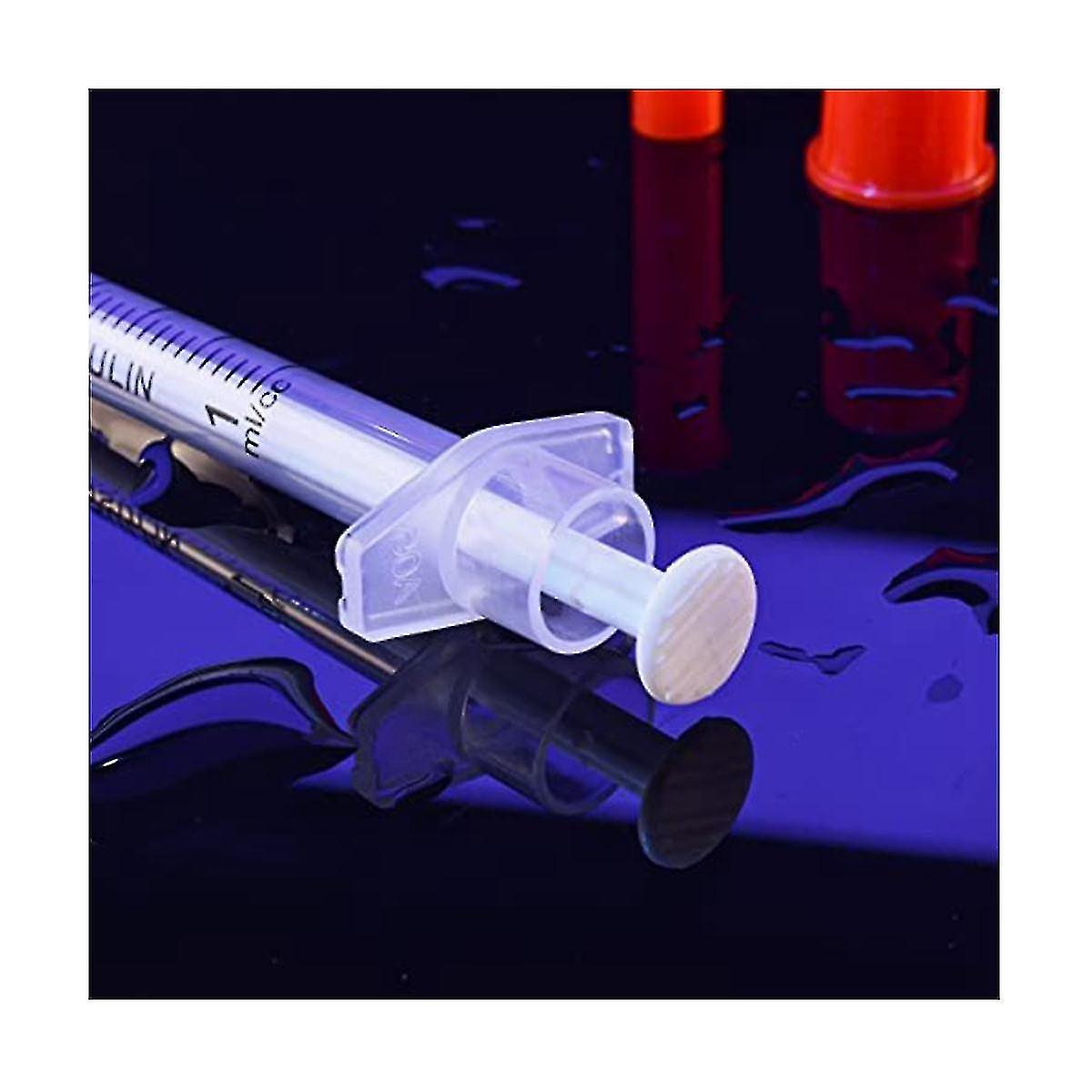 100 Pack 29g 1cc 1/2inch Syringe With Needle - Disposable Individual ...
