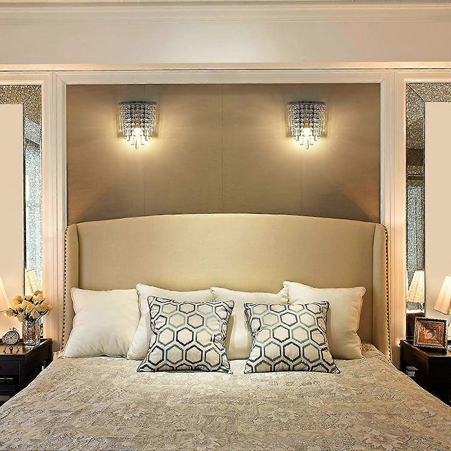 Modern Crystal Wall Lamp Indoor Crystal Wall Lamp Finish Stainless ...