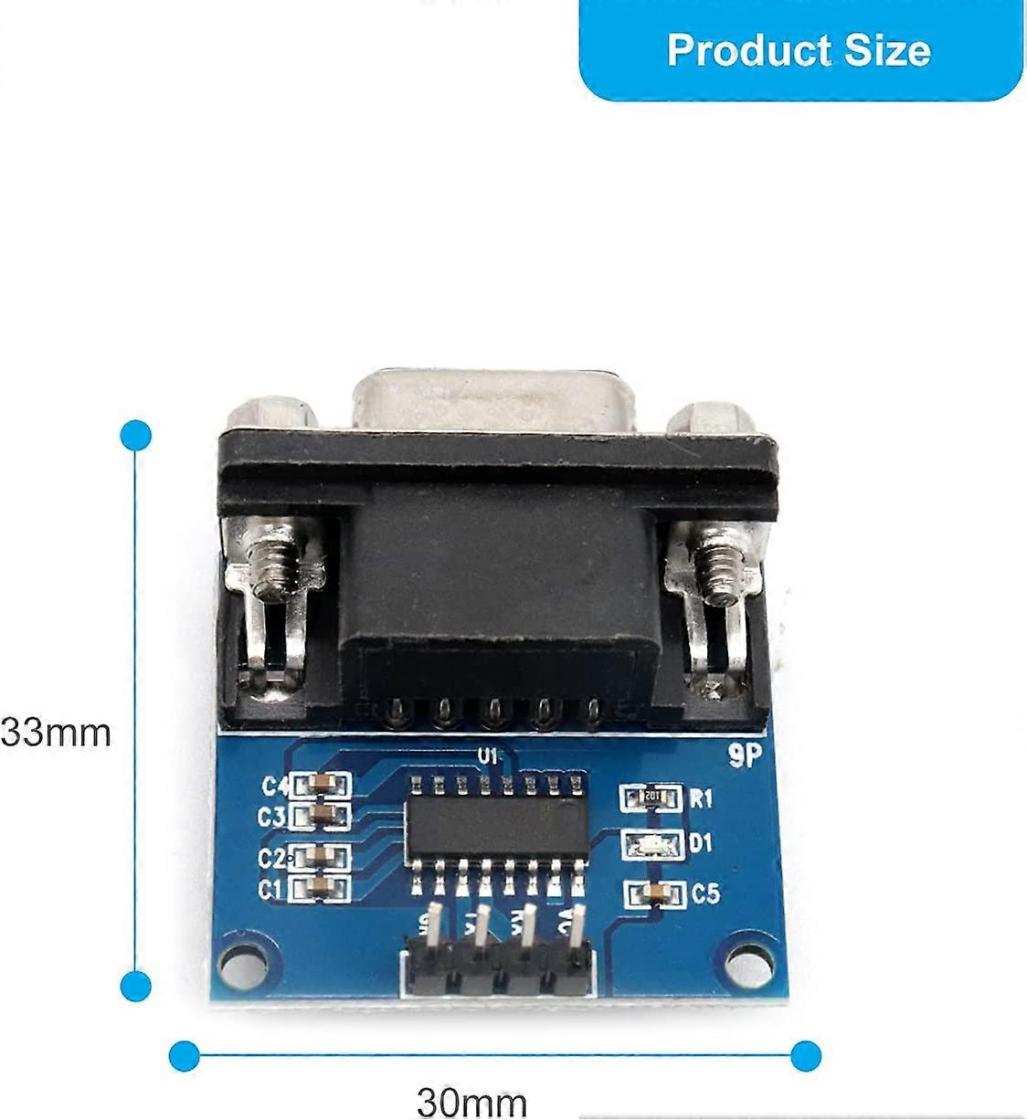 5 Pack MAX3232 Connector Chip - RS232 to Female TTL Root Module ...