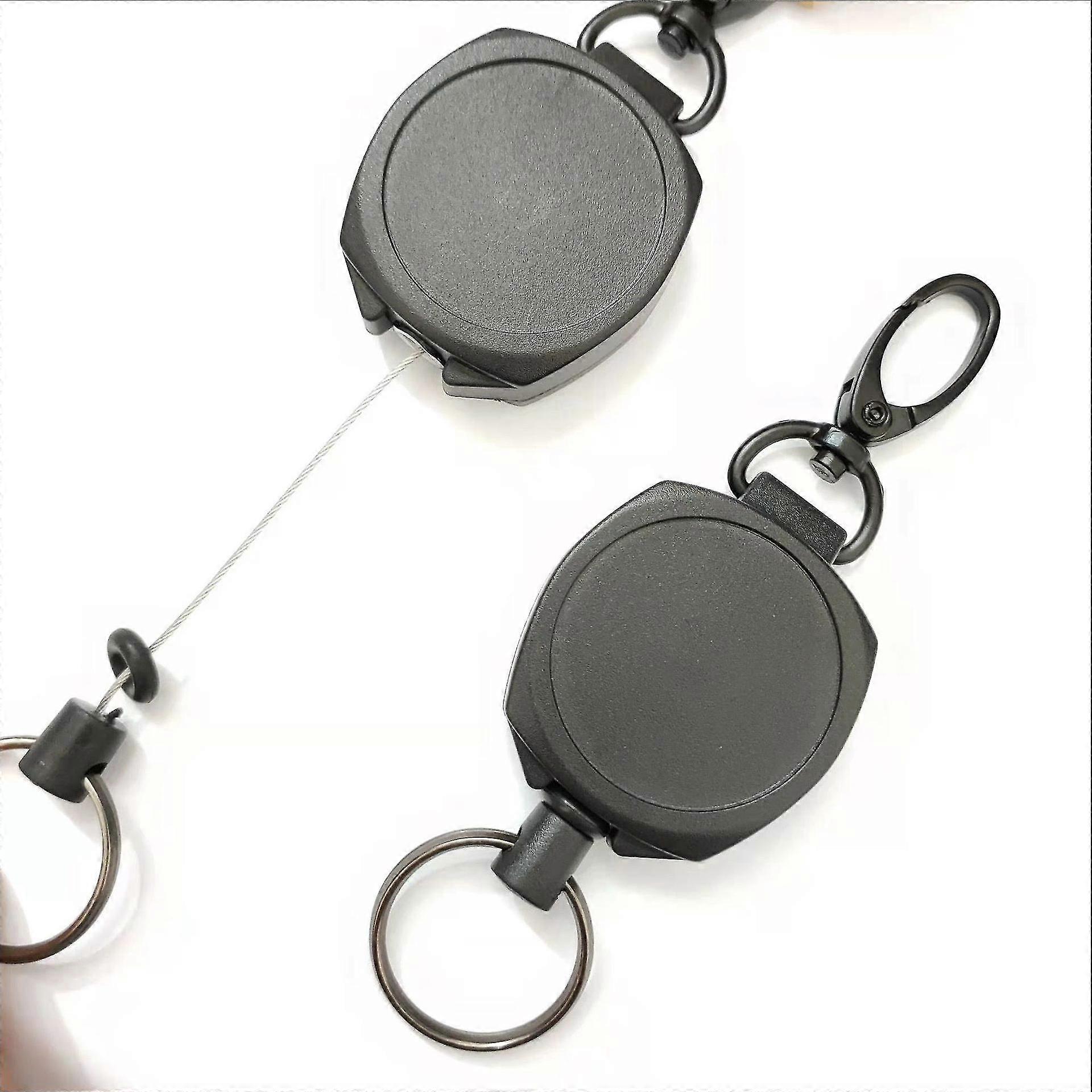 Retractable Anti-lost Keychain (black) (2pcs) | Fruugo UK