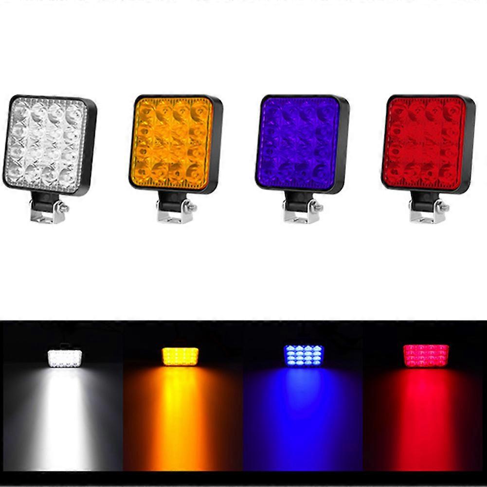 48w 16LED Car Work Light Pod Lighting Truck Off Road Tractor 12v Auto ...