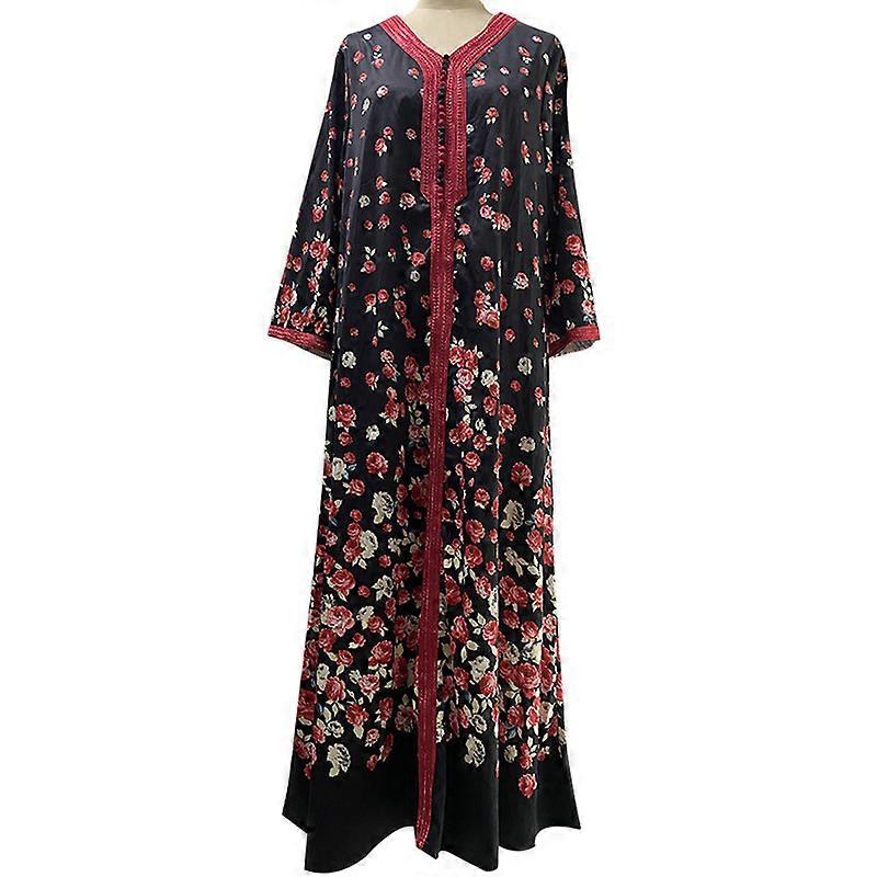 Eid Mubarak Muslim Dress Women Dubai Abaya Turkey Moroccan Kaftan Robe Musulmans Arabic Abayas ...
