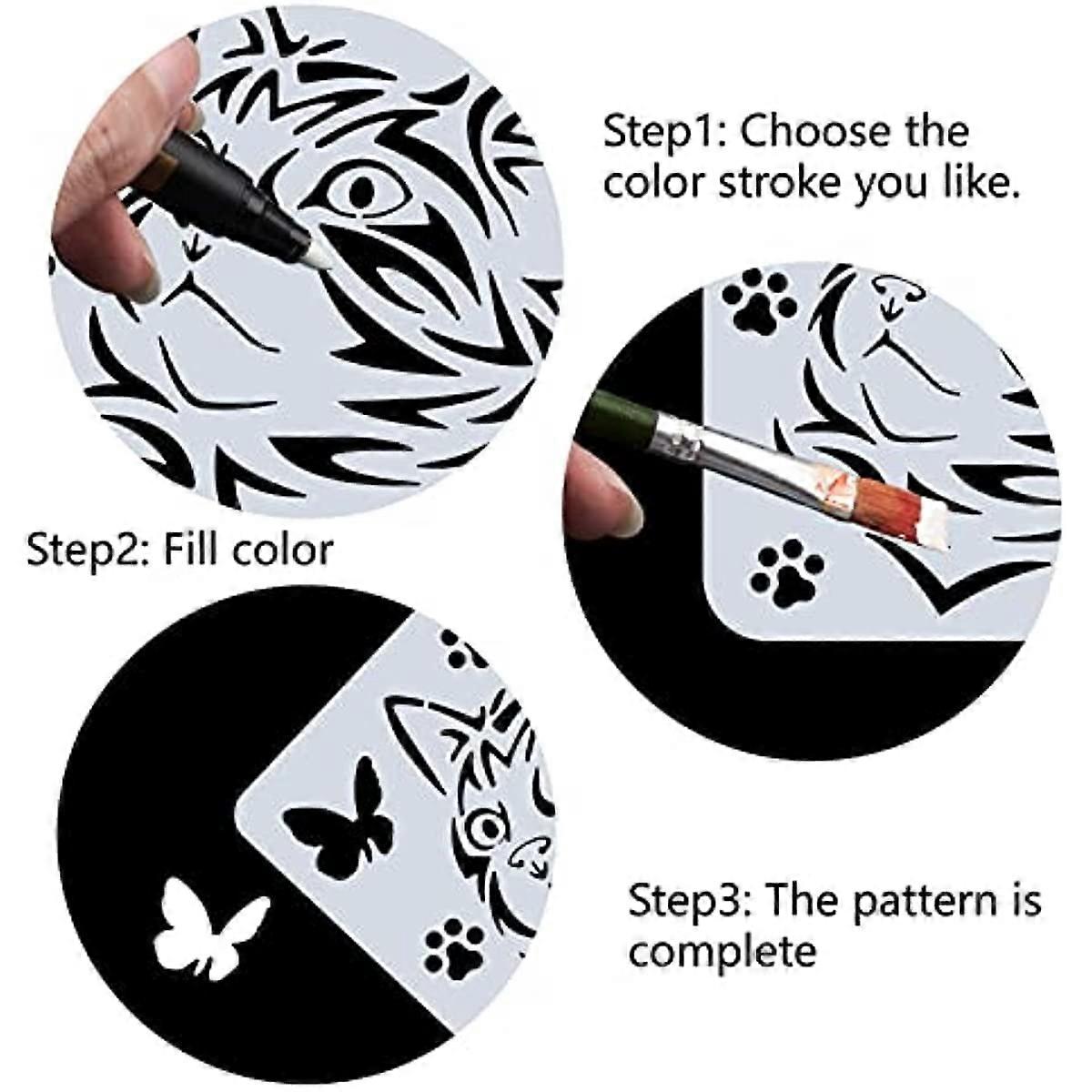 Large Cat Stencils Reusable Animal Stencil Template Signs Home Wall ...