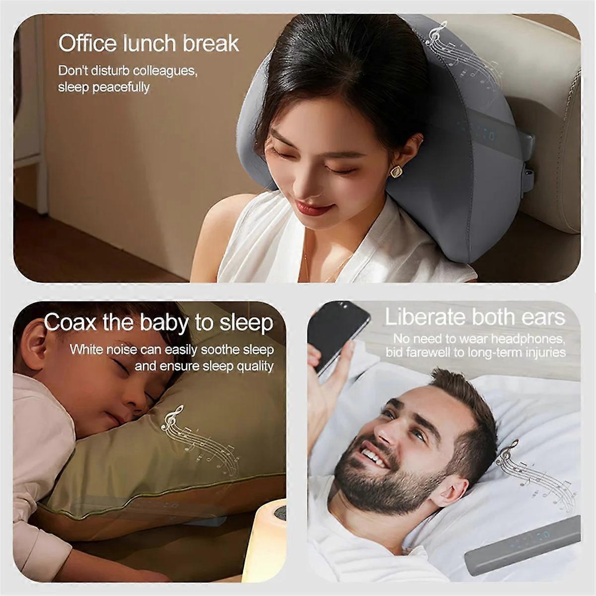Under Pillow Speaker Bluetooth Mini Bone Conduction Sound Box Wireless Soundbar Improve Sleep ...