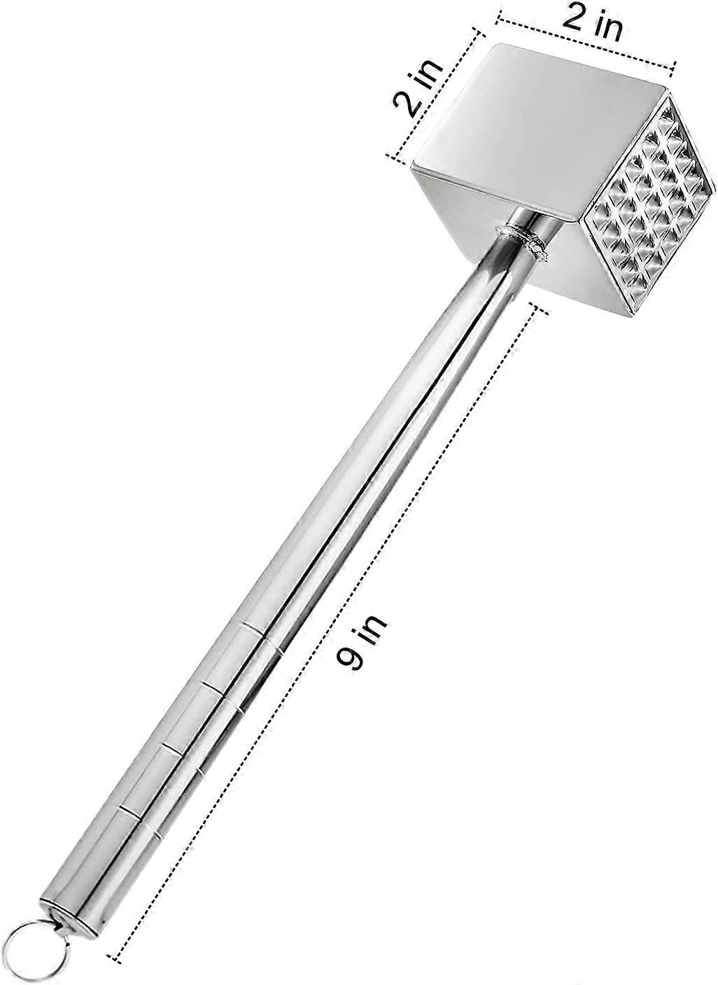 2024,11 Inch Meat Tenderizer Hammer 304 Stainless Steel Meat Pounder ...