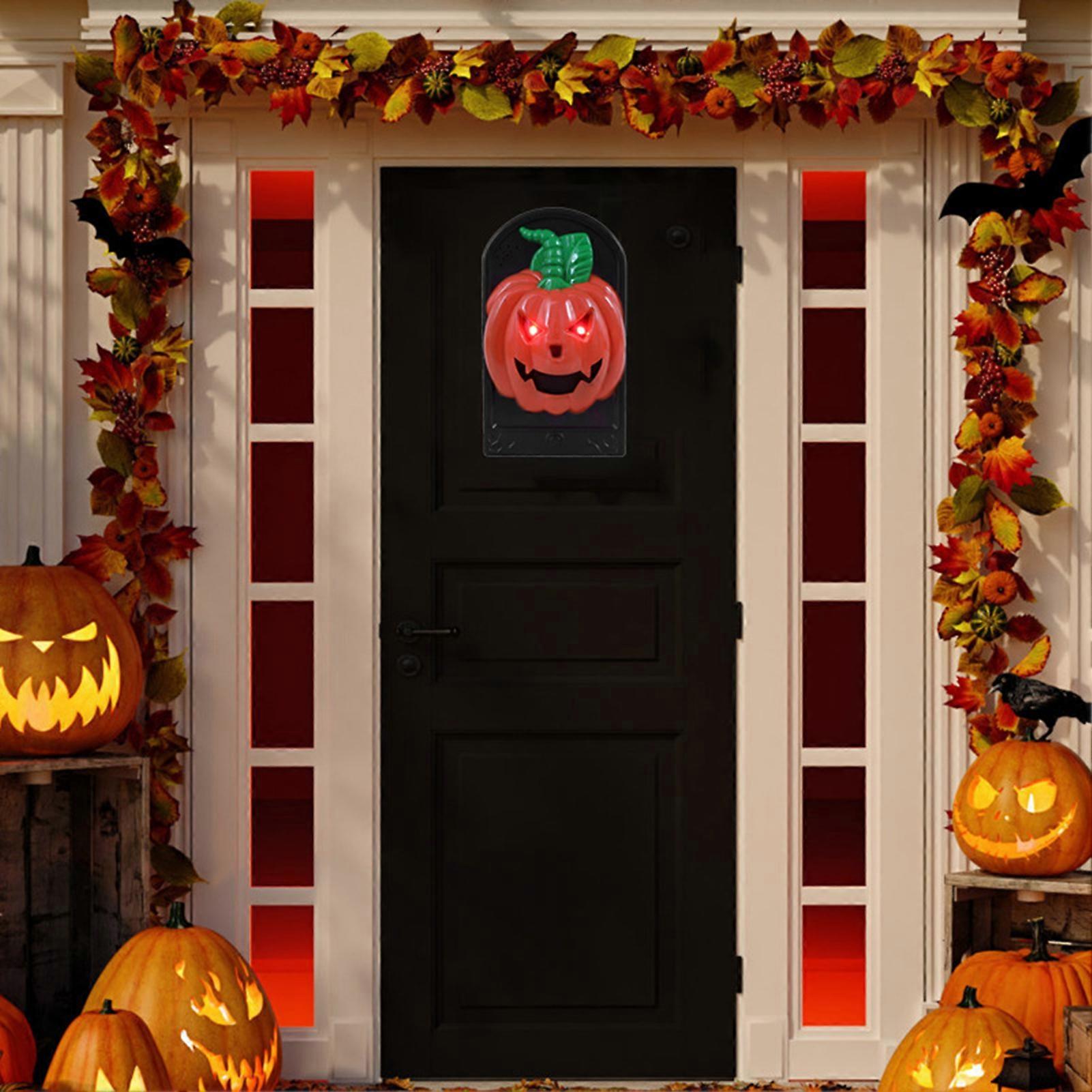 Halloween Skull Doorbell Animated Skeleton Pumpkin Witch Door Bell with ...