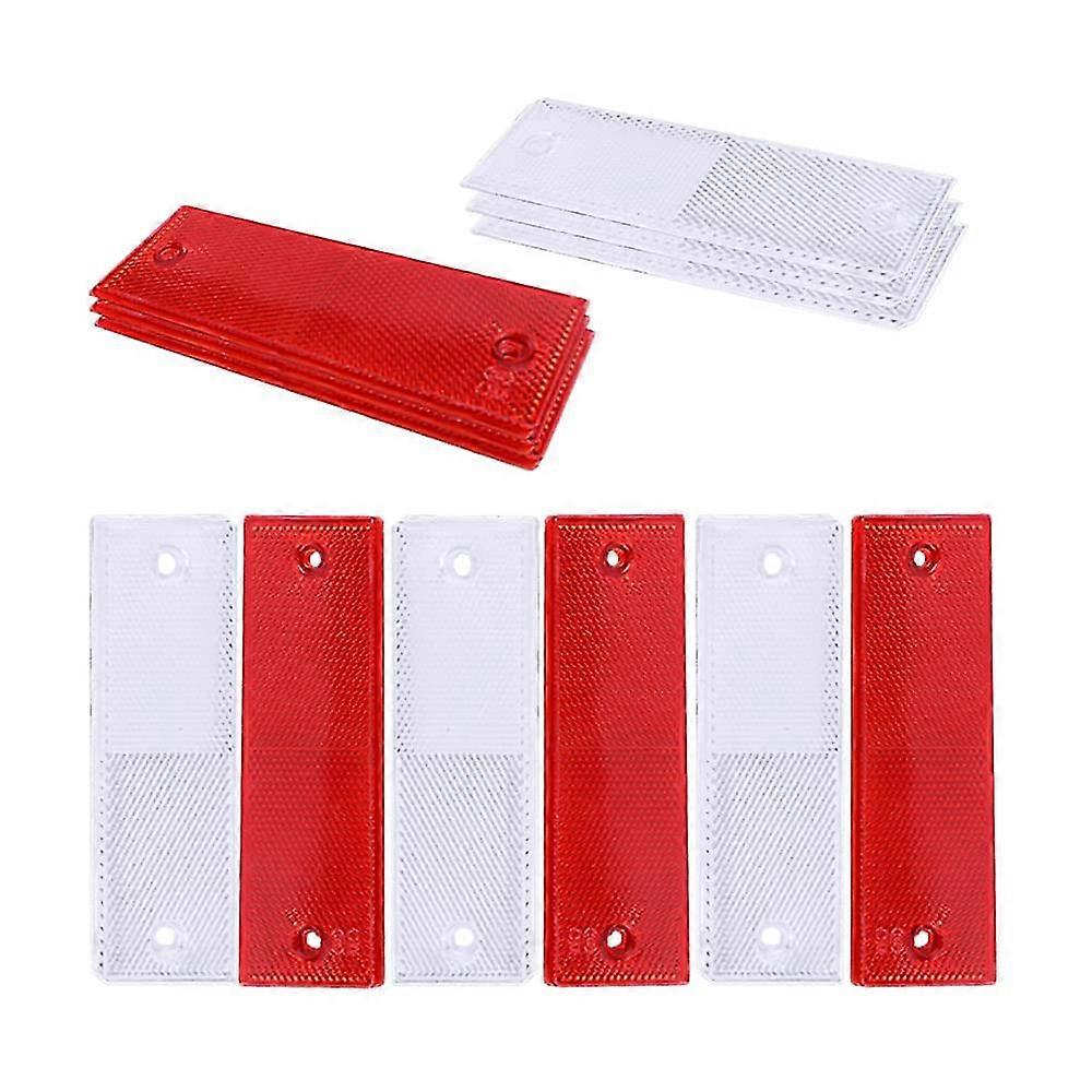 Rectangular Cat's Eye Reflectors - Pack Of 12, Self-adhesive Side ...