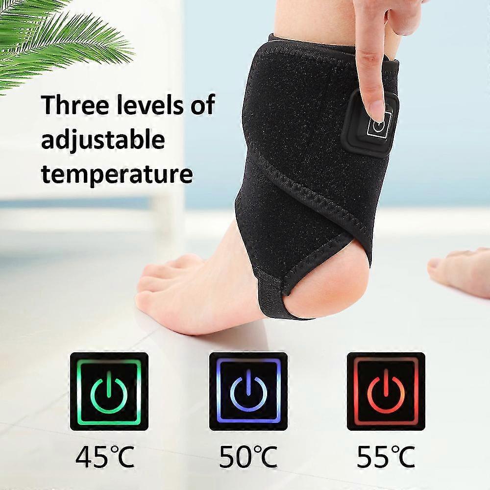 Electric Heated Ankle Warmer Support Heat Therapy Brace Wrap For Ankle ...