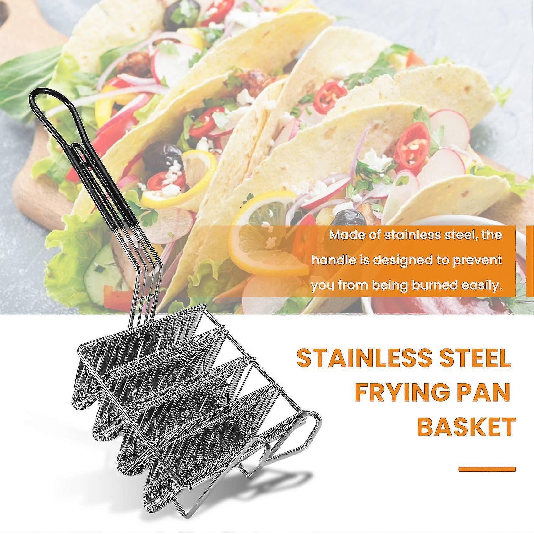 Taco Fryer Basket, Taco Shell Fryer, Holds 4 Shells Deep Fryer Taco ...
