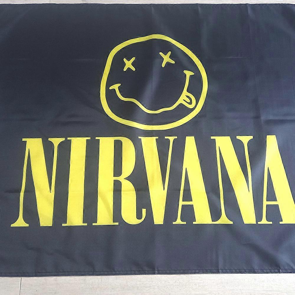 NIRVANA Flag Poster Banner Man Cave Bar Band Garage Shed Style 16 ...