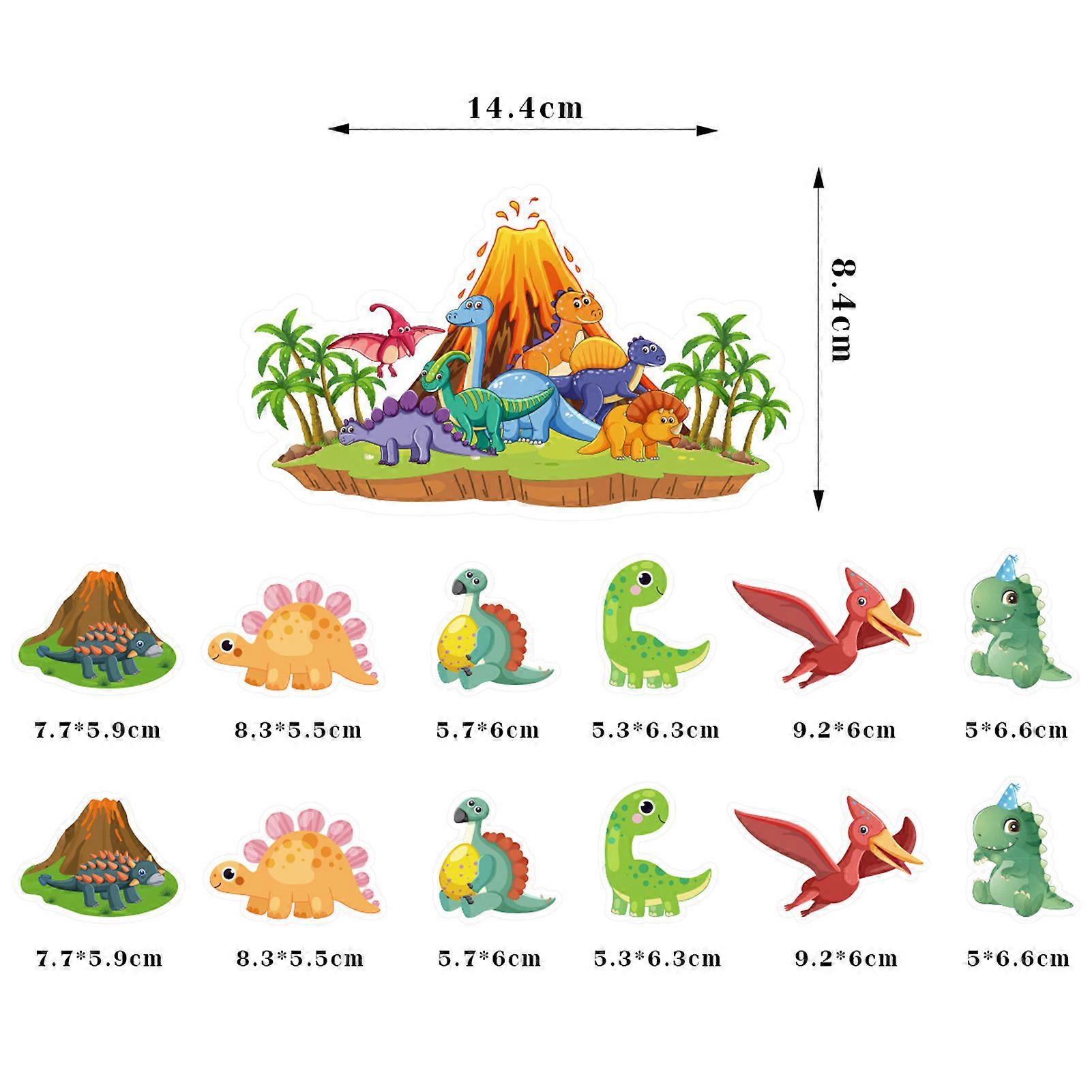 Volcano Dinosaur Cupcake Toppers Creative Kids Birthday Party Cake ...