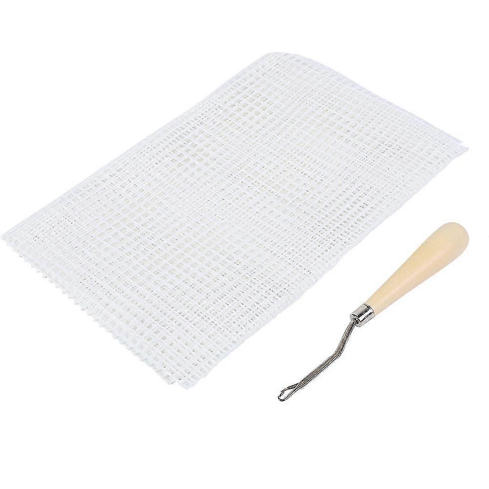 Crochet Hook Set With Wood Handle + Mesh Cloth (50x50cm) | Fruugo UK