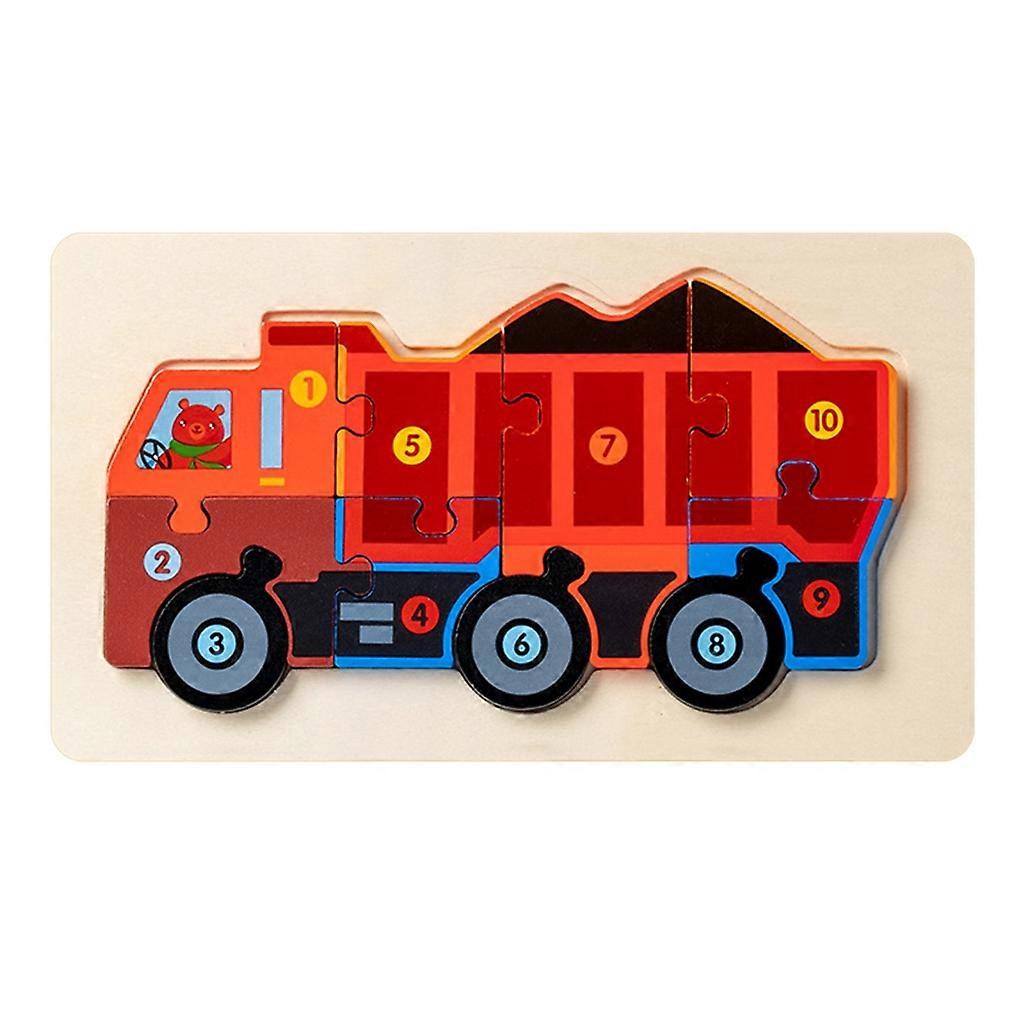 Wooden Puzzles For Kid Construction Vehicle Puzzle Wooden Jigsaw Puzzle ...