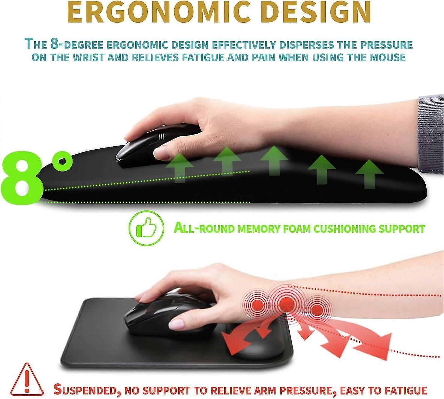 Ergonomic Mouse Pad Wrist Support with Massage Design for Wireless ...
