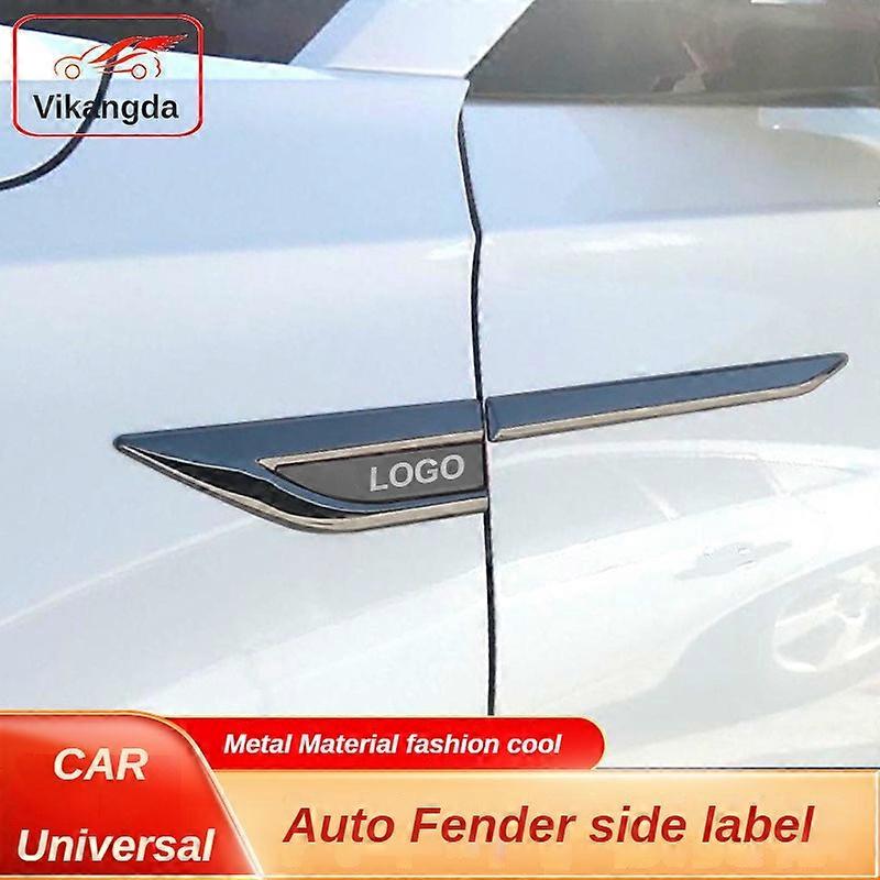 Car Door leaf panel side decorative strip Metal 3D car logo Automotive ...