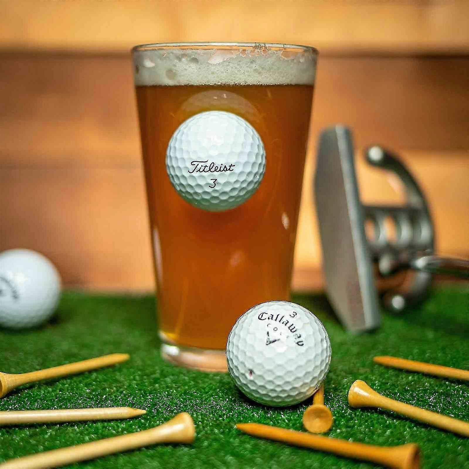 Unique Pint Glass with Real Golf Ball product designed and handmade-SDR ...