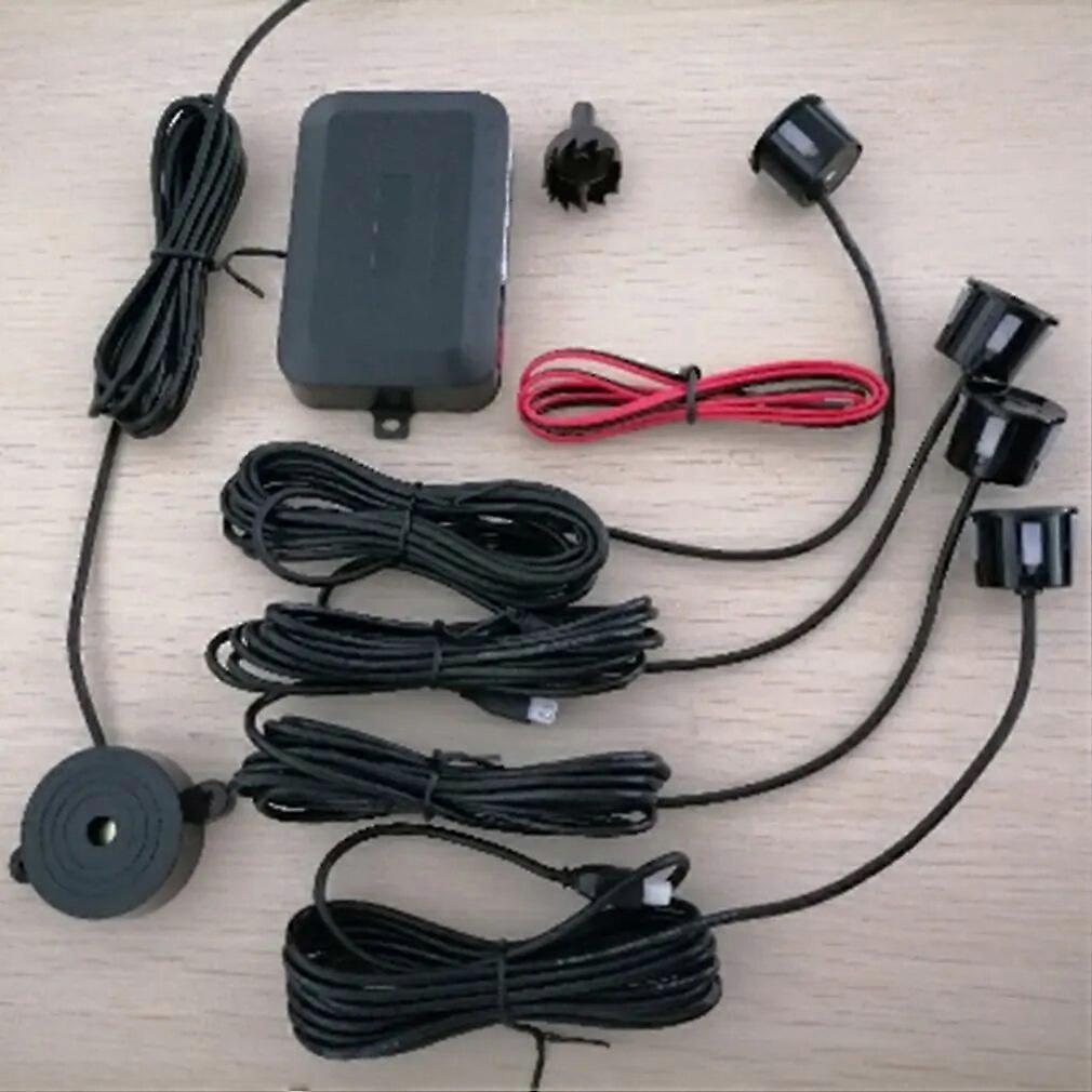 12V Car Parking Sensor Kit Reverse Backup Radar Alert Indicator Probe ...