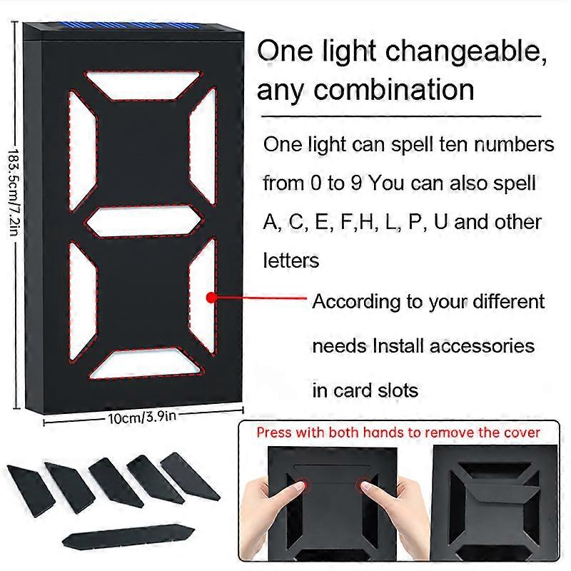Upgraded DIY LED Address Numbers Plaques Colorful Solar House Number ...