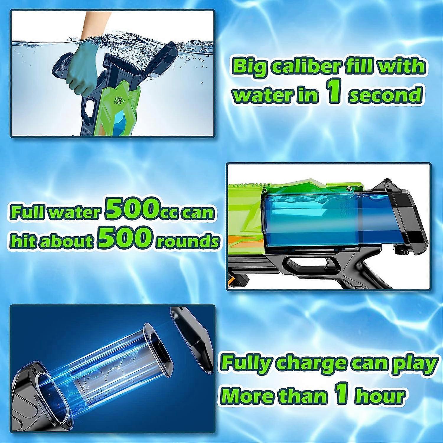 Electric Water Gun, Automatic and Pump Dual Shooting Mode Water Guns ...