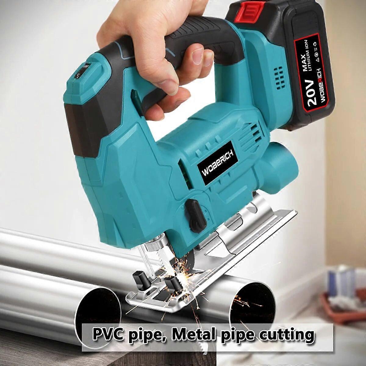 20V 65mm Cordless Jigsaw Quick Blade Change Electric Saw LED Light ...