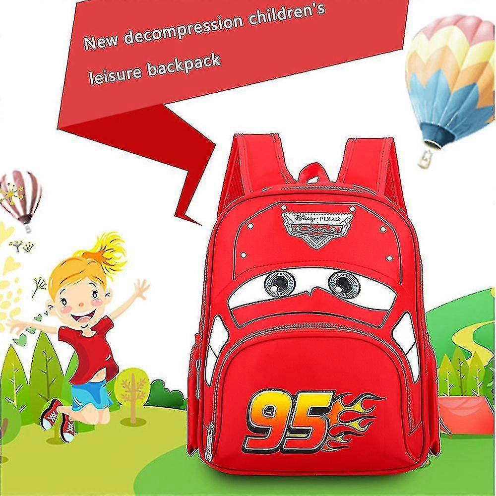 Lightning Mcqueen The Cars Print Kids Boys Cartoon Backpacks School Bag ...