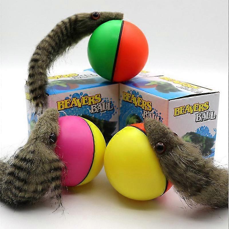 Interactive Dog Cat Beaver Weasel Ball Toy, Jumping And Rolling Pet Toy ...
