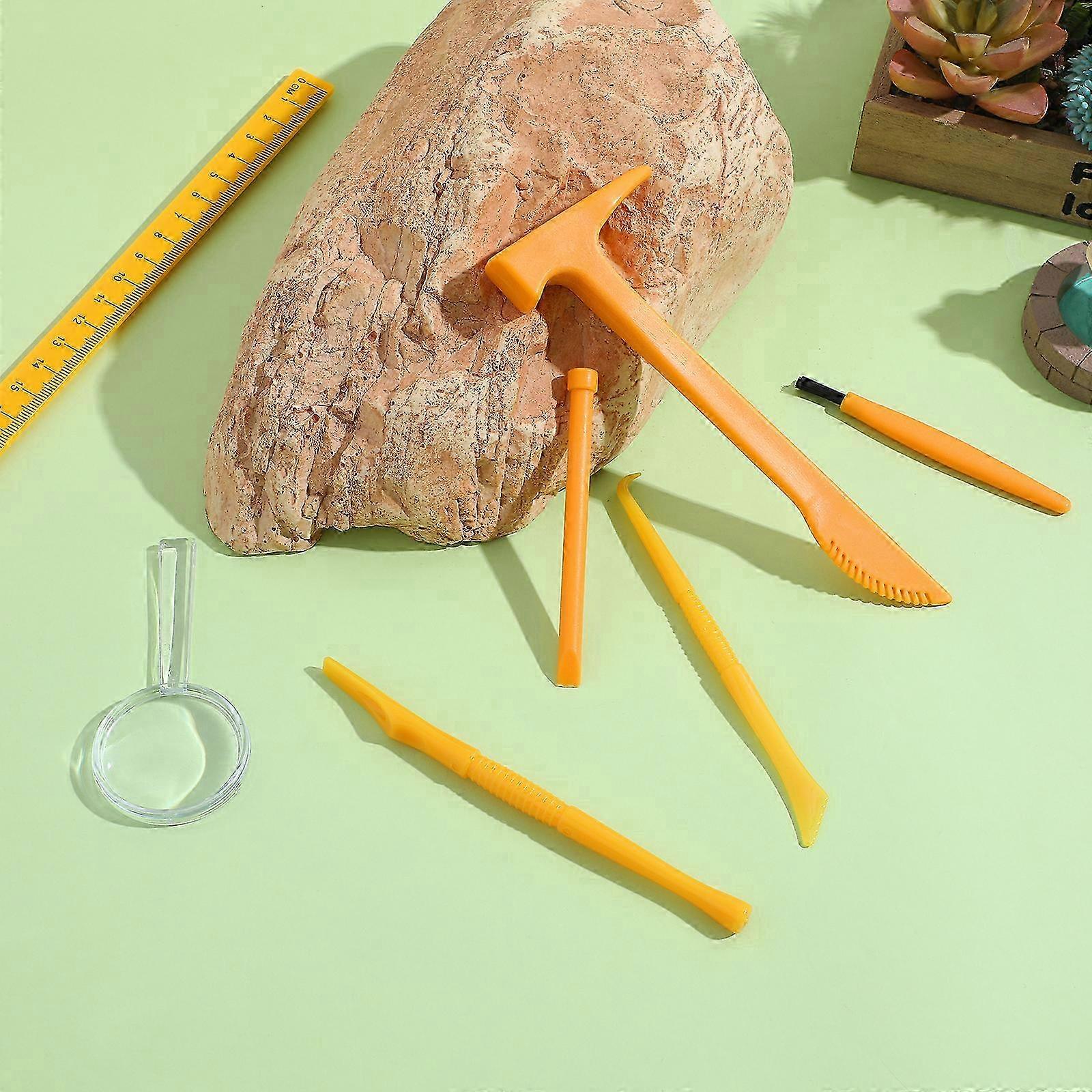 3 Sets Kids Tools Set Plastic Hammer Chisel Brush Scraper Tool Toys ...