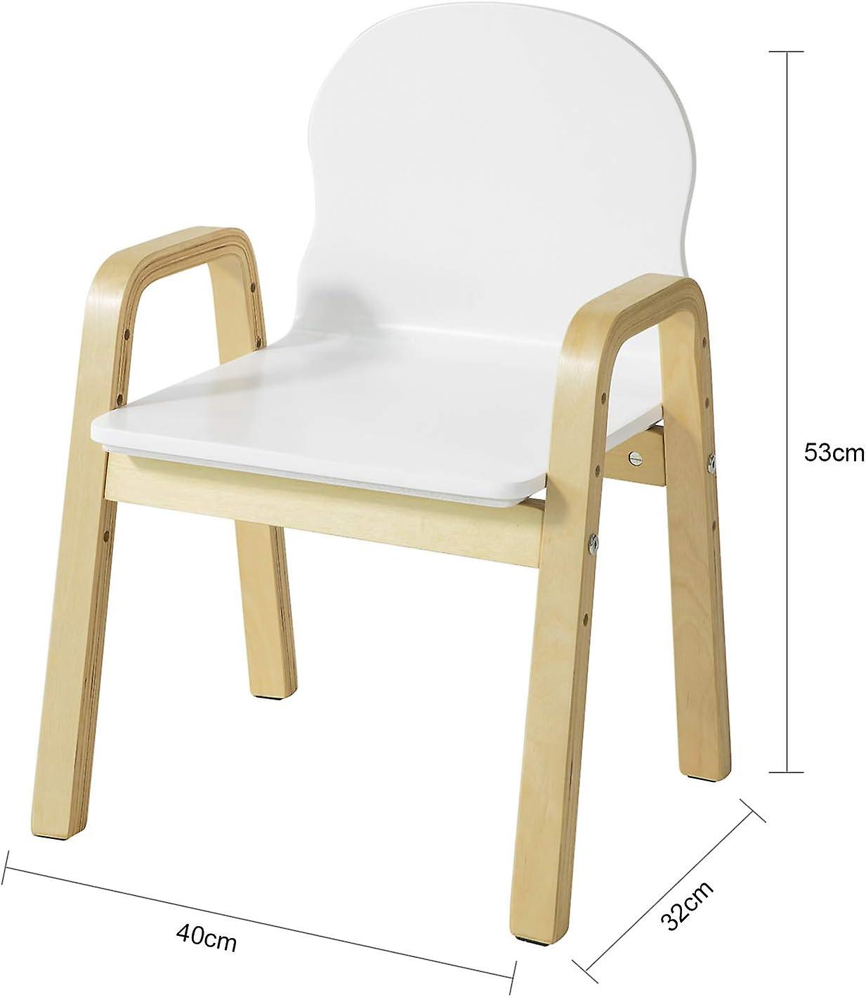 Set of 2 Children Chairs Wooden Kids Children Chair Stool Height ...