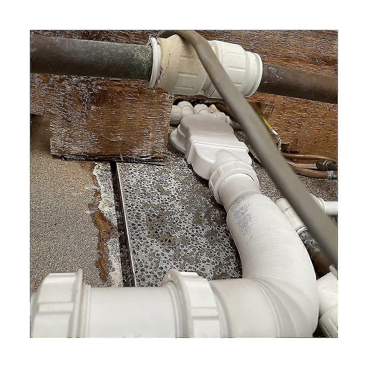 Low Profile Shower Drain Chrome ABS, 36L/min High Flow Slim Side Outlet ...