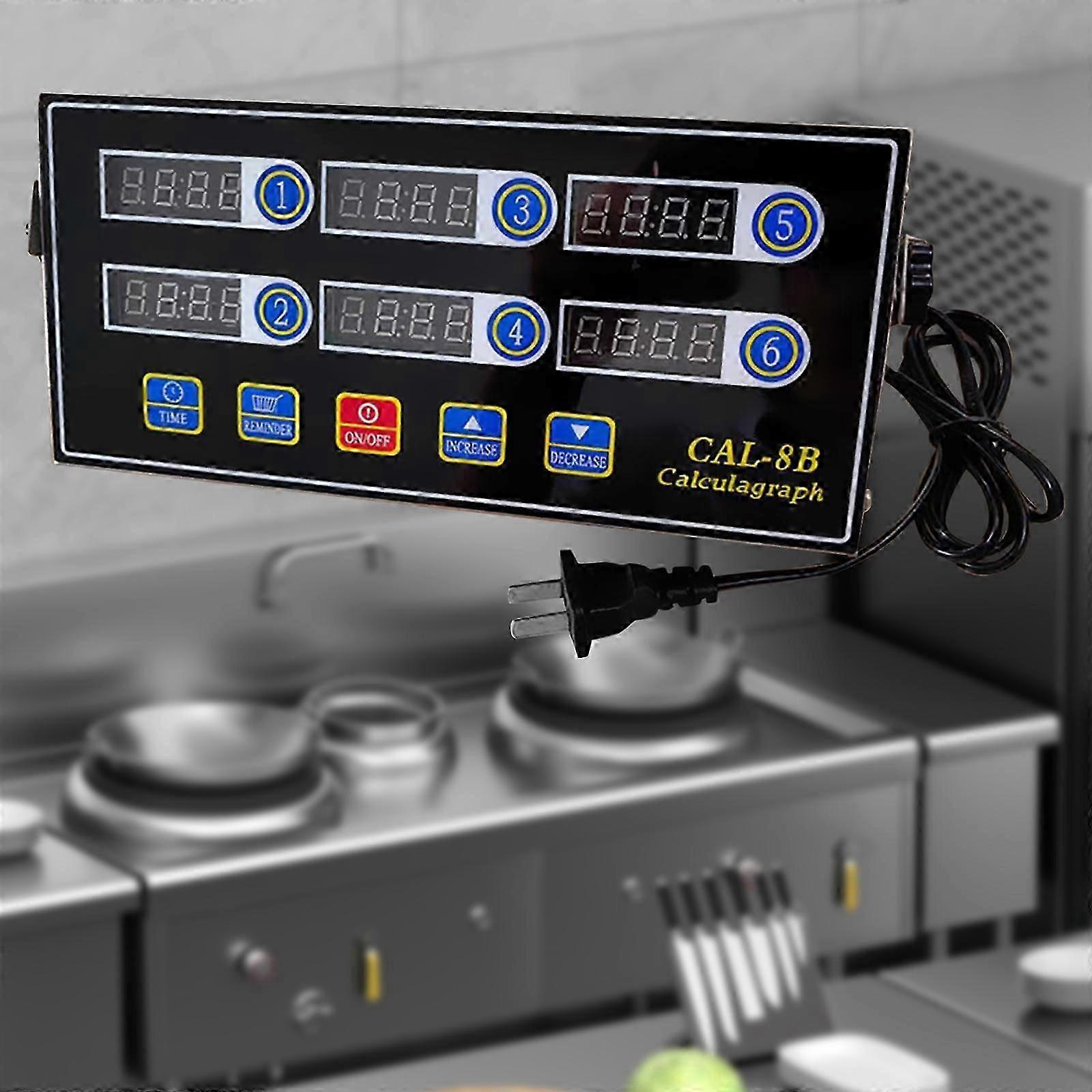 Commercial 6 Channels Digital Kitchen Timer Cooking Timer for ...
