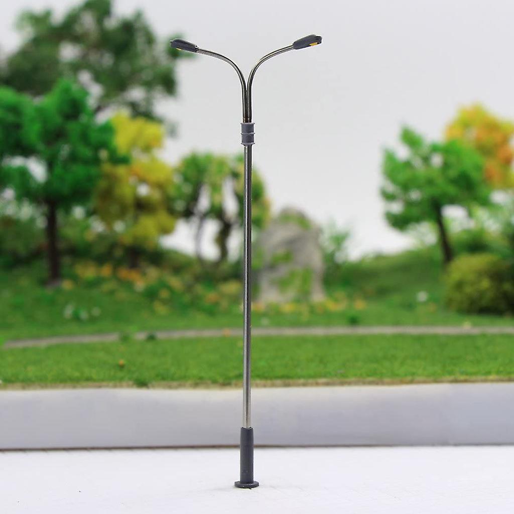 Garden Street Light Model Railway Train Post Lamp Two Heads Micro ...