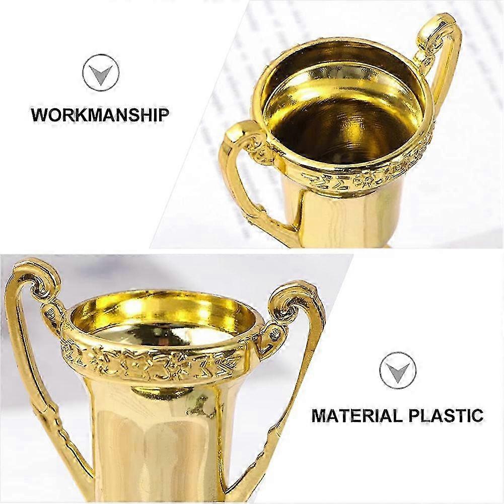 24Pcs Golden Mini Award Trophy Prizes Decor Plastic Reward Prizes ...