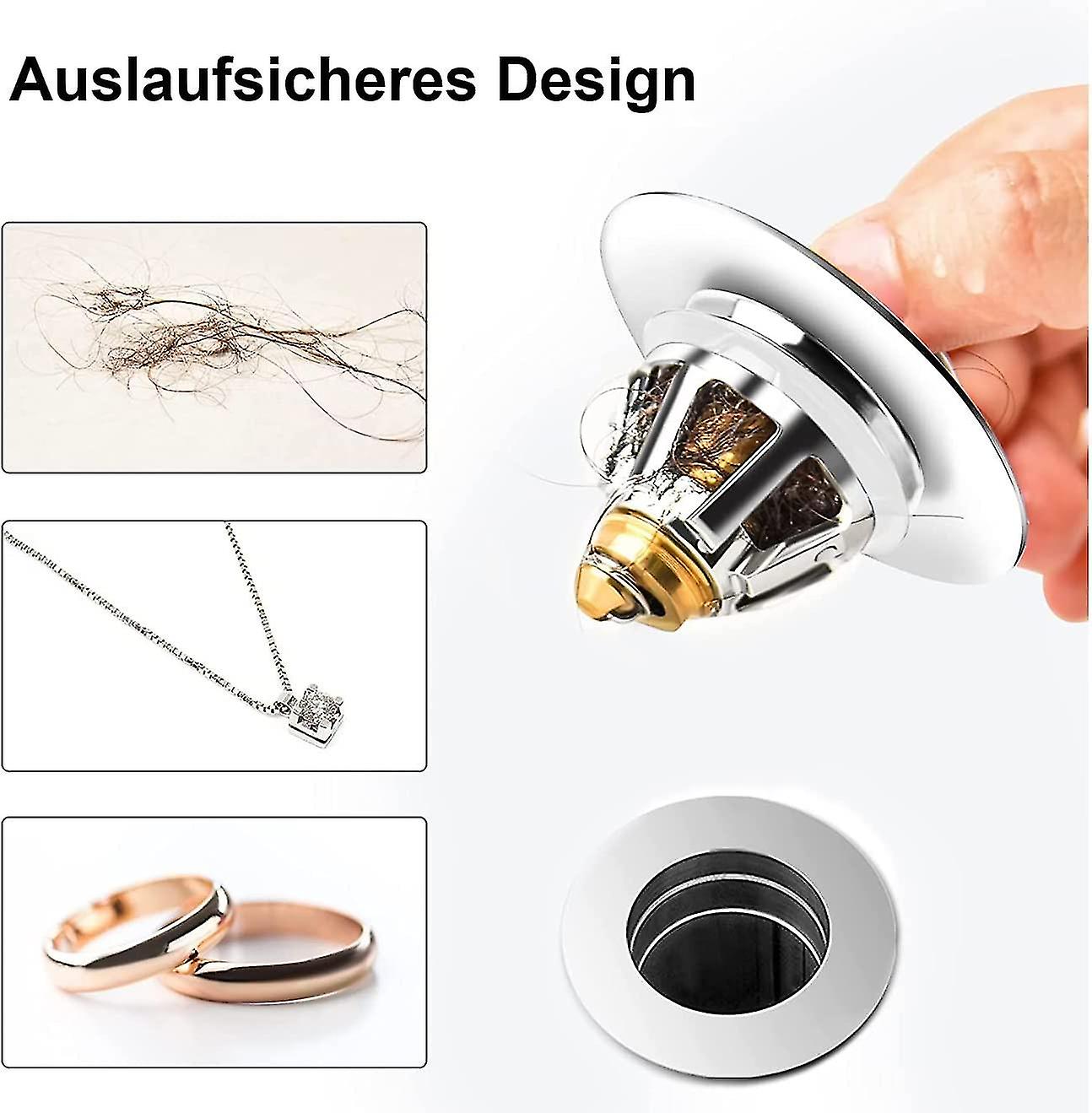 Basin Plug-universal Pop Up Plug Automatic Washbasin Plug Stainless ...