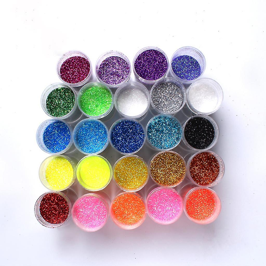 24 Pcs/set Diy Epoxy Filling Materials Shiny Glitter Powder Uv Resin ...