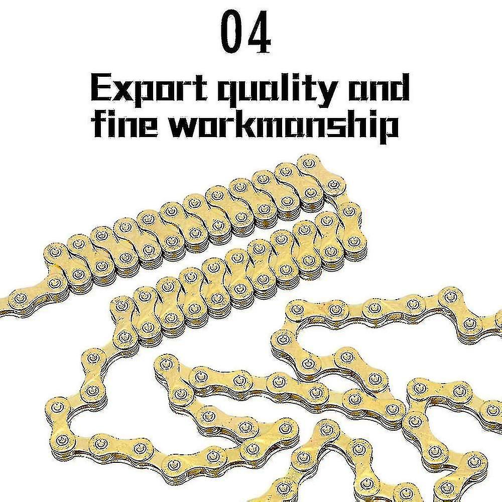 6 7 8 Speed Gold Bike Chain Bike Replacement Bicycle Chain Link ...