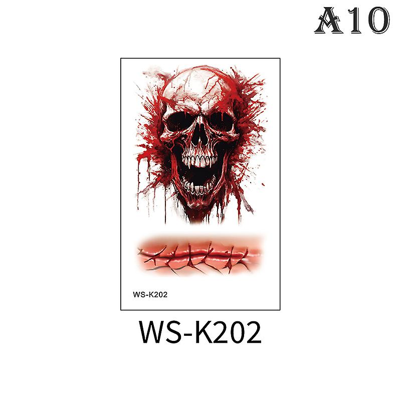 Halloween Tattoo Stickers Simulation Horror Bleeding Suture Scars Scary ...