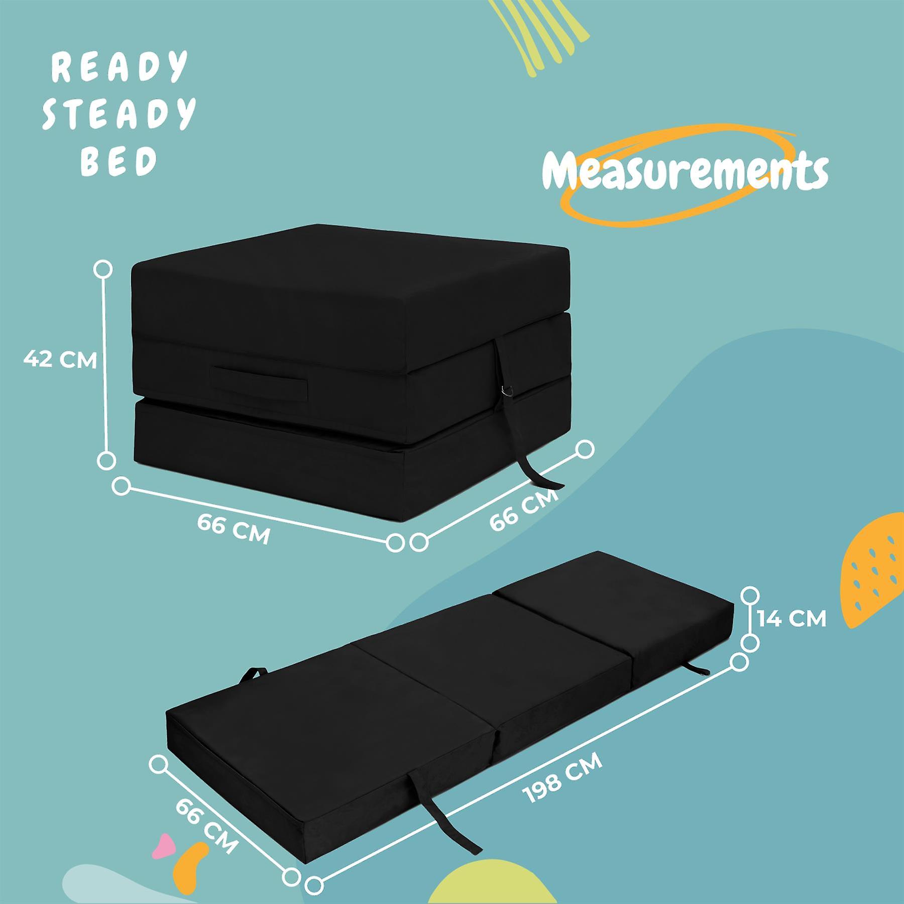 Ready Steady Bed | Water Resistant Fold Out Z Bed Cube Mattress with ...