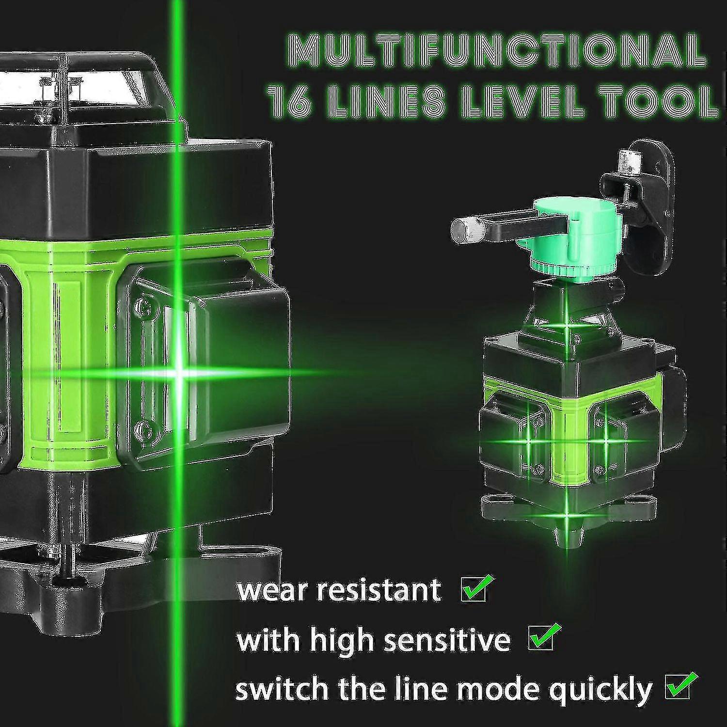 Multifunctional 4d 16 Lines Laser Level 3 Self-leveling Machine Usb ...