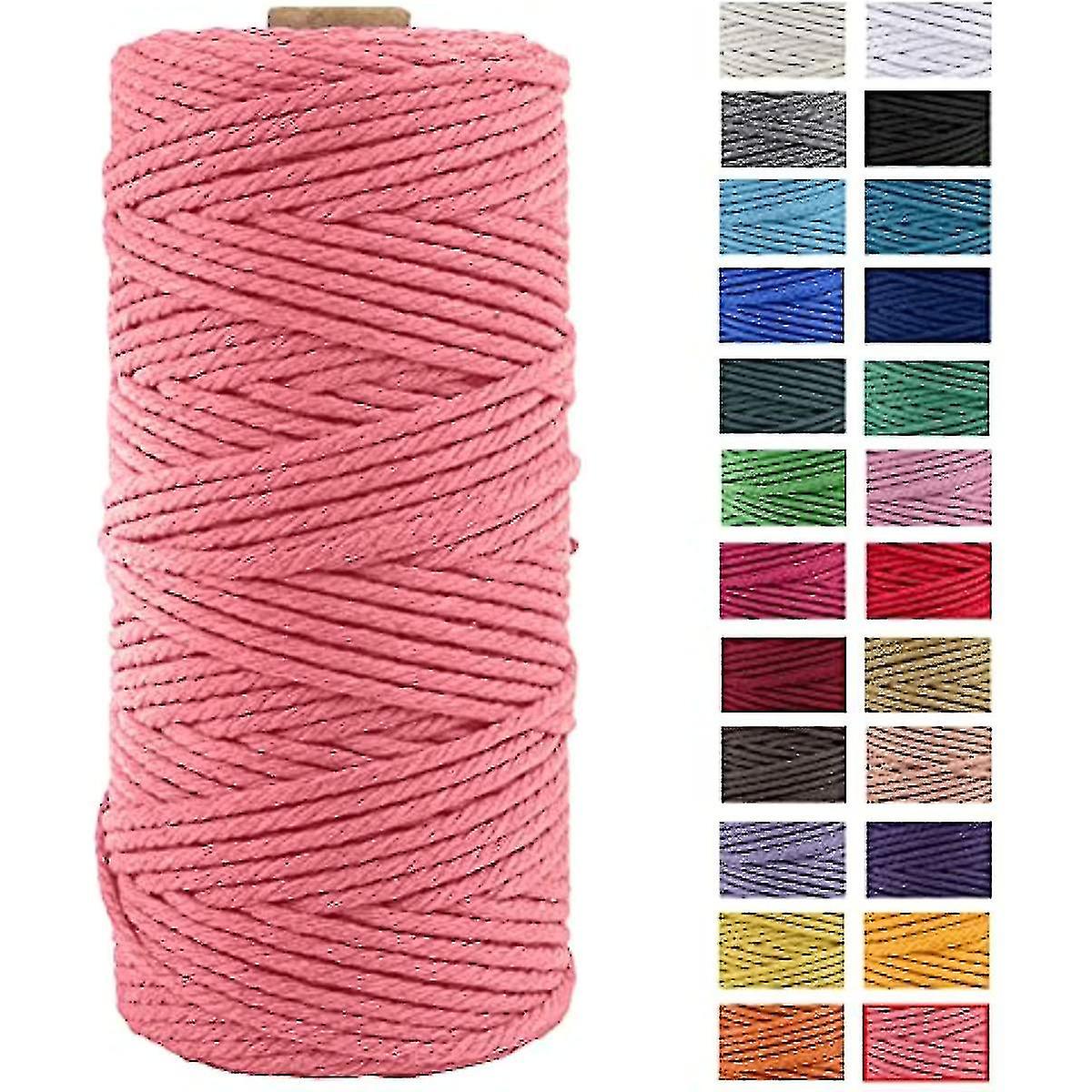 Macrame Cord Thick Natural Cotton Cord Yarn Macrame Rope For Wall ...