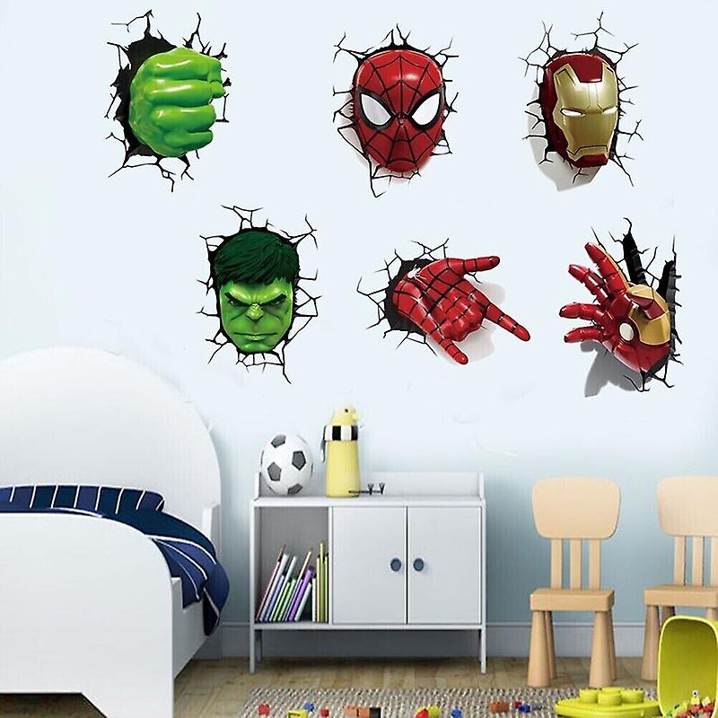 Superhero Wall Stickers for Kids 3D Superheroes Wall Sticker | Fruugo AU