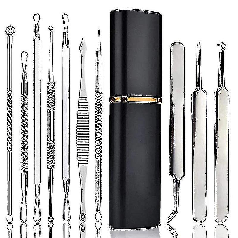 Pimple Popper Tool Kit,10 Pcs Professional Pimple Comedone Extractor ...