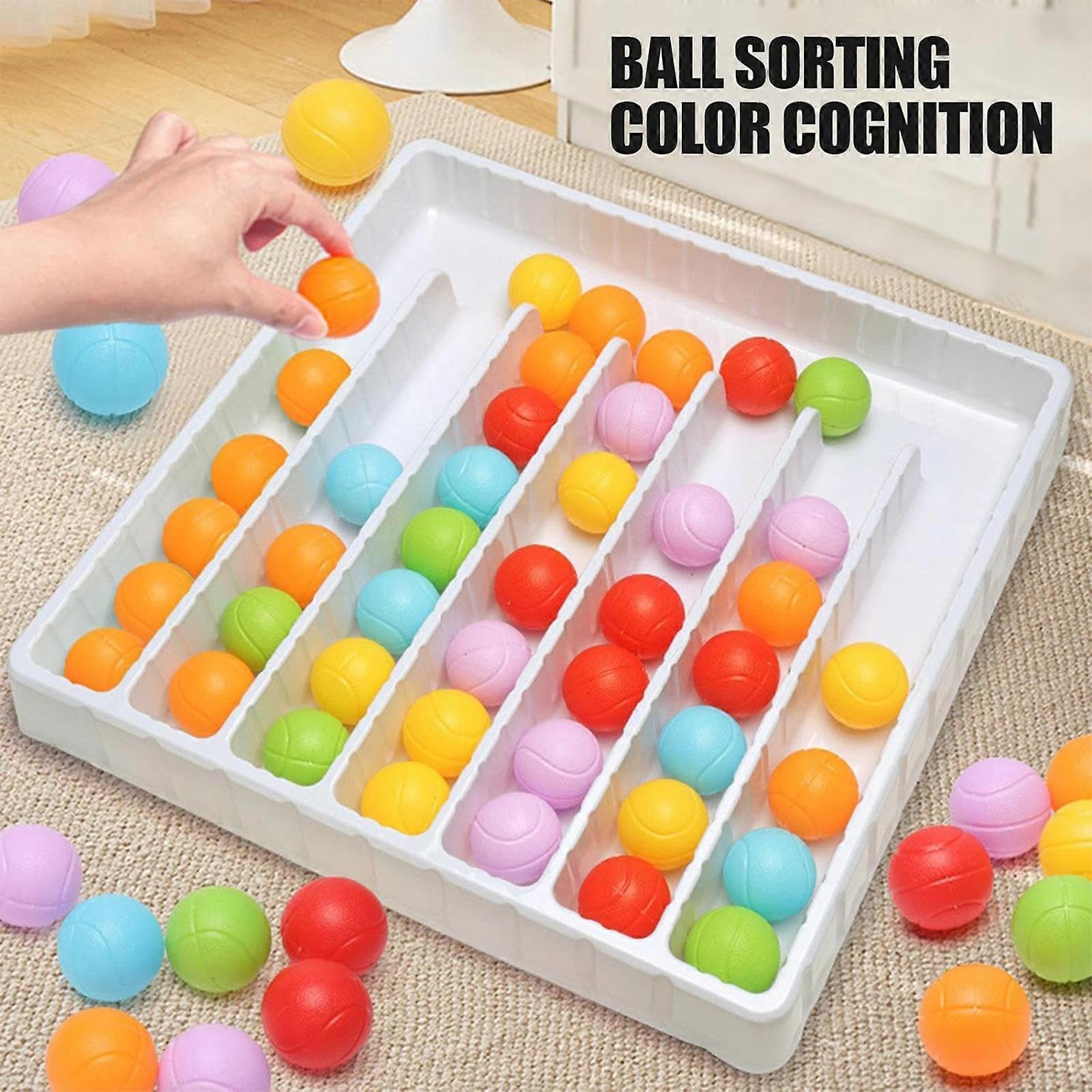 Color Sorting Ball Game - Kids Ball Sort Game, Rainbow Balls Sensory ...
