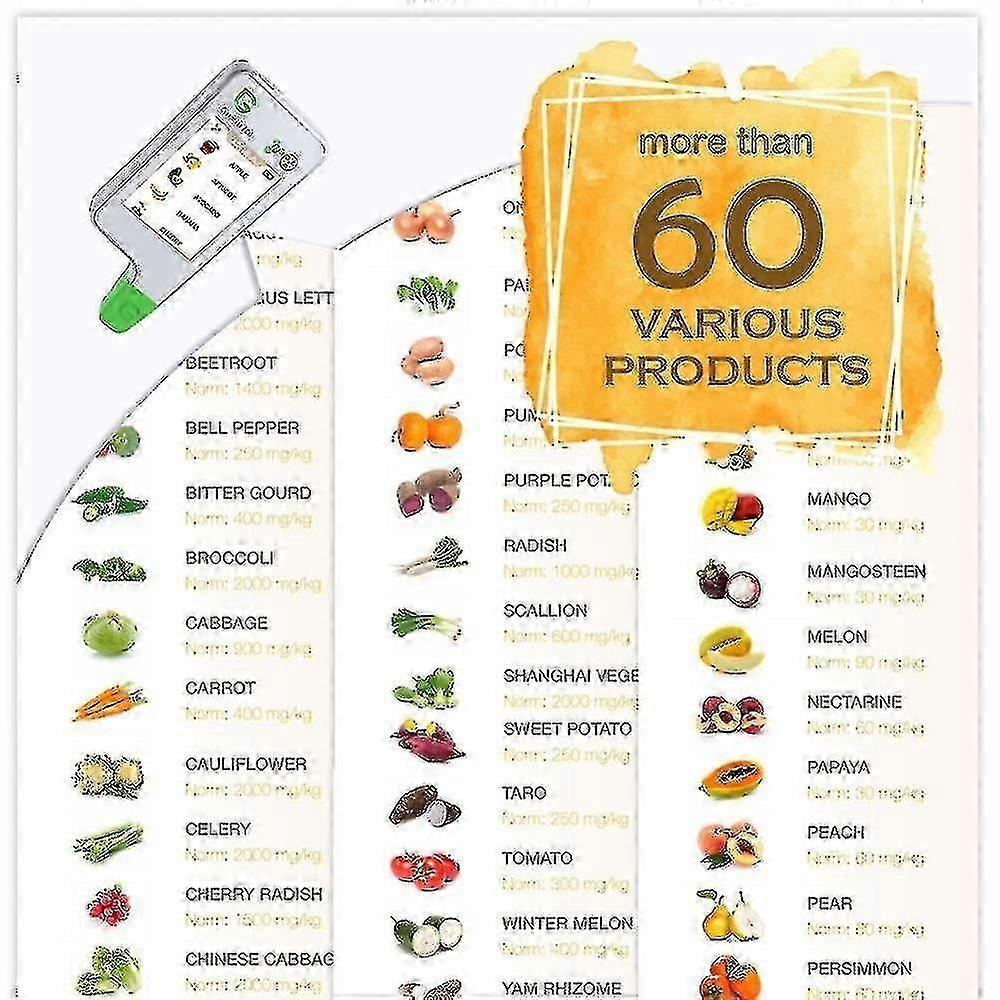 Household food nitrate tester, kitchen digital tester for 64 types of ...