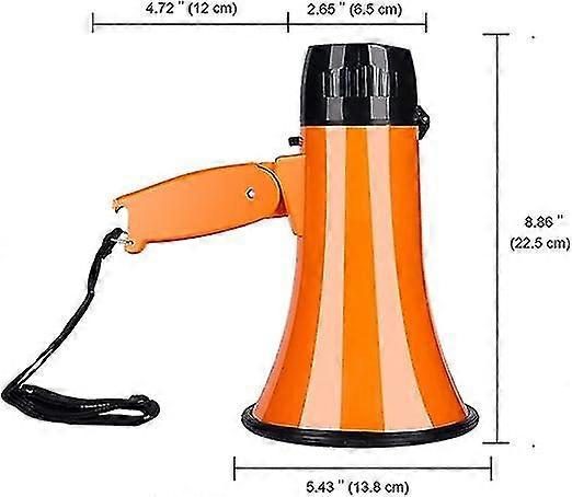 Portable Megaphone Bullhorn 20 Watt Power Megaphone Speaker Voice And ...