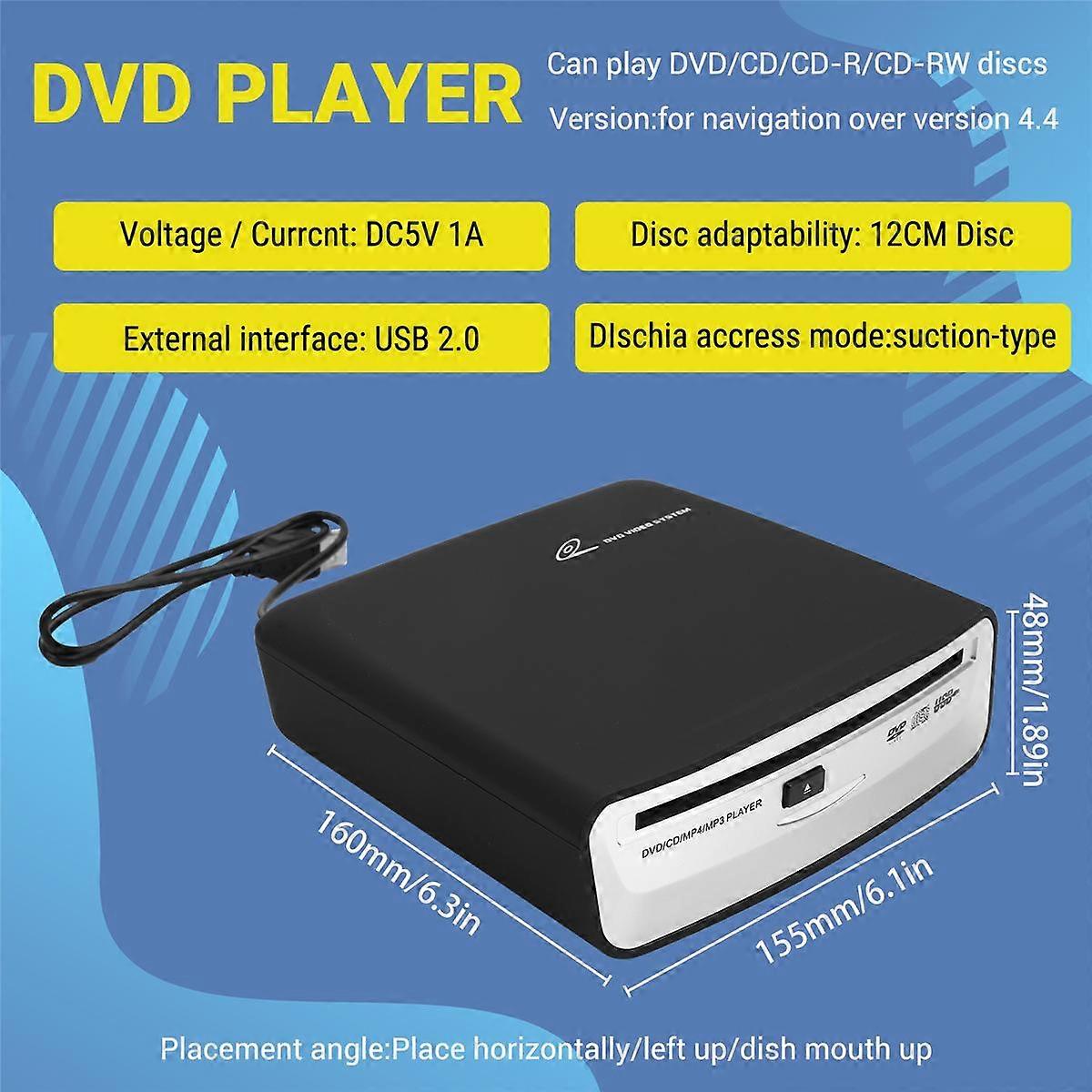 Car External Stereo Radio Dish Box CD/DVD Player USB Interface with AUX Box for Android Player ...