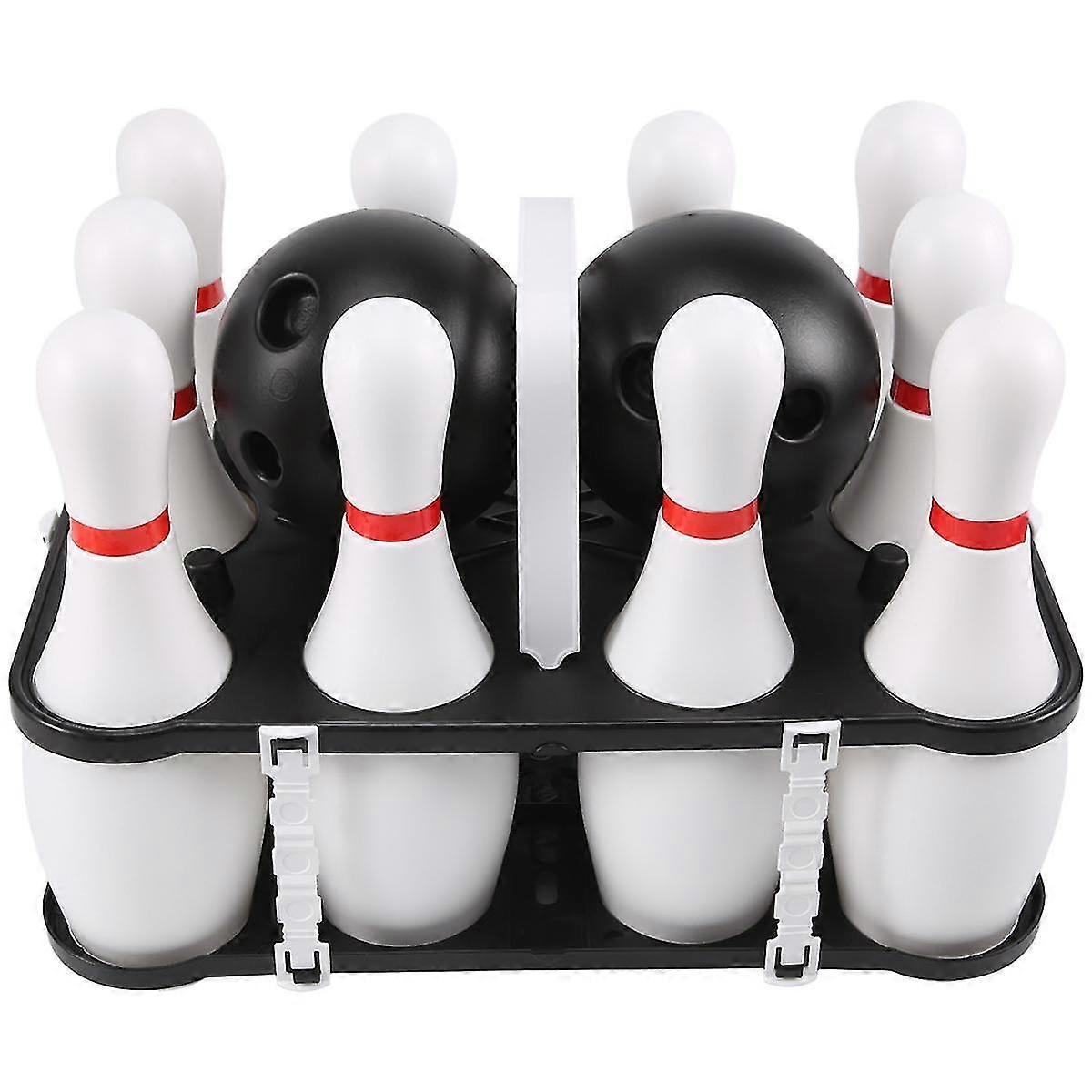 1Set Bowling Set for Kids & Adults 2 Ball with 10Pins for Family Kids ...
