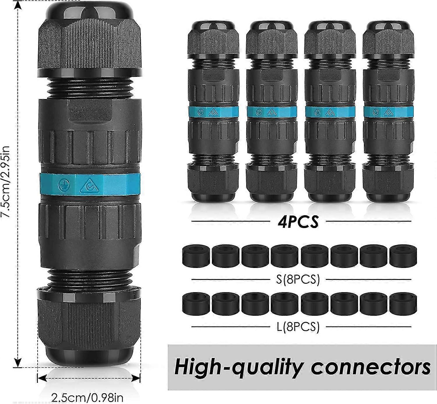 ip68 waterproof electrical connector - 3 wire cable connector outdoor ...