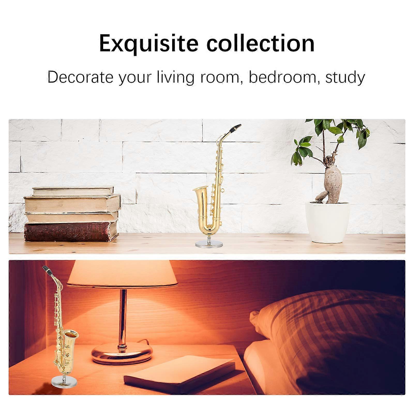 Mini Saxophone Model Miniature Model, Saxophone Ornaments Miniature Decoration, Musical ...